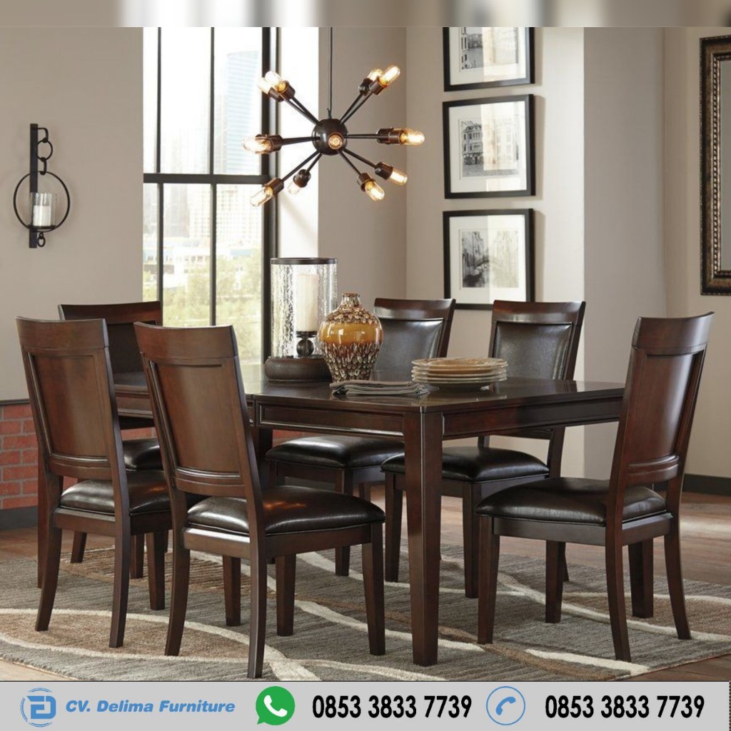 Set Meja Kursi Makan Minimalis Kayu Jati Firniture Jati Jepara
