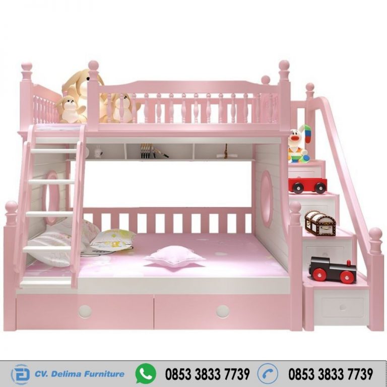 Tempat Tidur Tingkat Hello Kitty Putih Pink Firniture Jati Jepara Tempat Tidur Tingkat Hello Kitty Putih Pink Firniture Jati Jepara