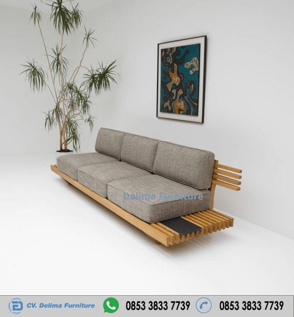 Bangku Bench Panjang Model Sofa Modern Firniture Jati Jepara
