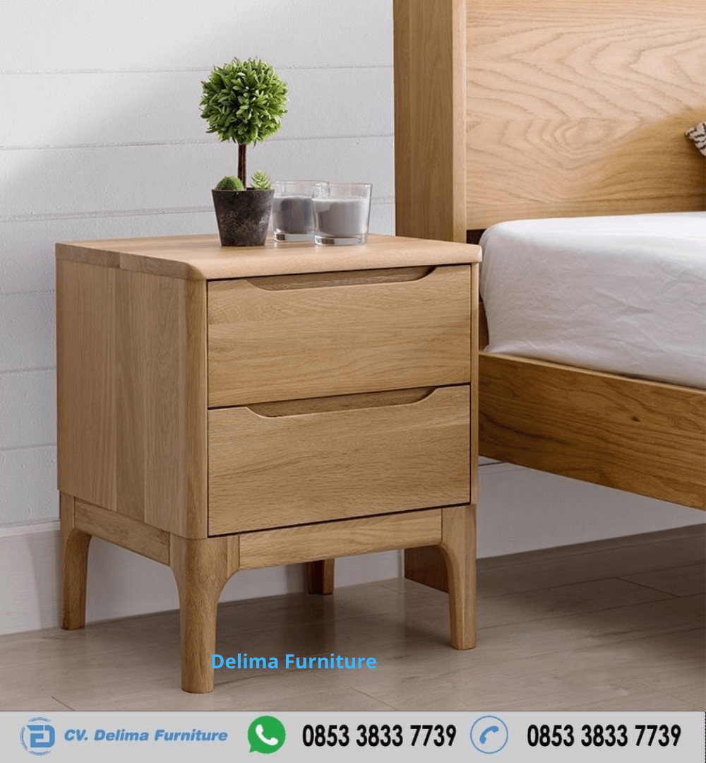 Harga Bedside Table Kayu Jati Modern Scandinavian